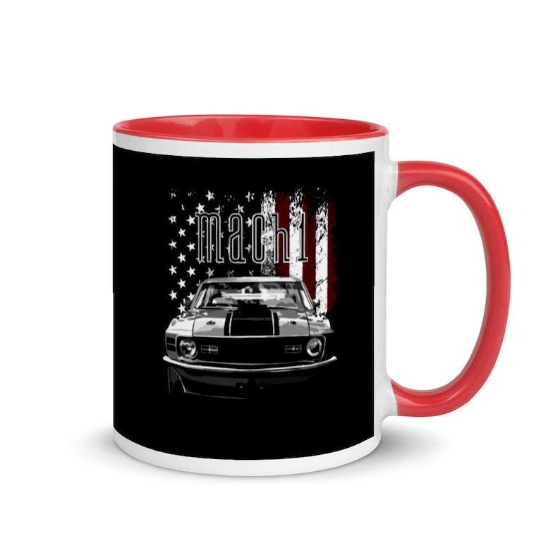 1970 Mustang Mach 1 American Classic Car Mug With Color Inside - Etsy