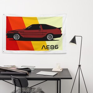 AE86 Sprinter Trueno JDM Garage Office Man Cave Banner Flag 34.5" X 56 ...