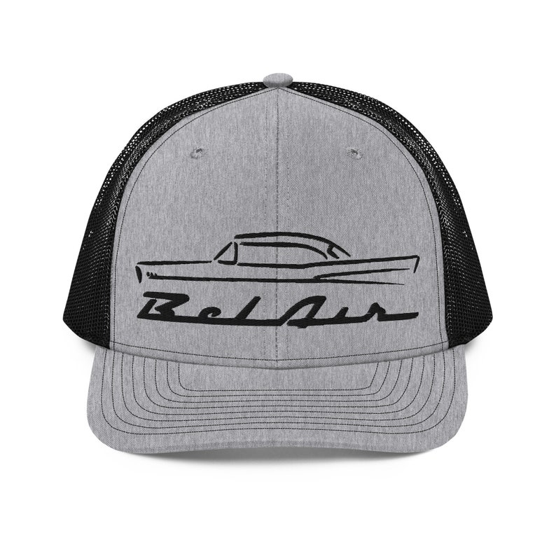 1957 Chevy Bel Air Embroidered Trucker Cap: Classic Car Collector Gift ...