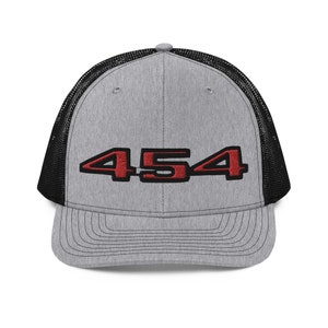 Chevelle Chevy 454 Big Block Engine Emblem Trucker Cap Embroidered Mesh ...