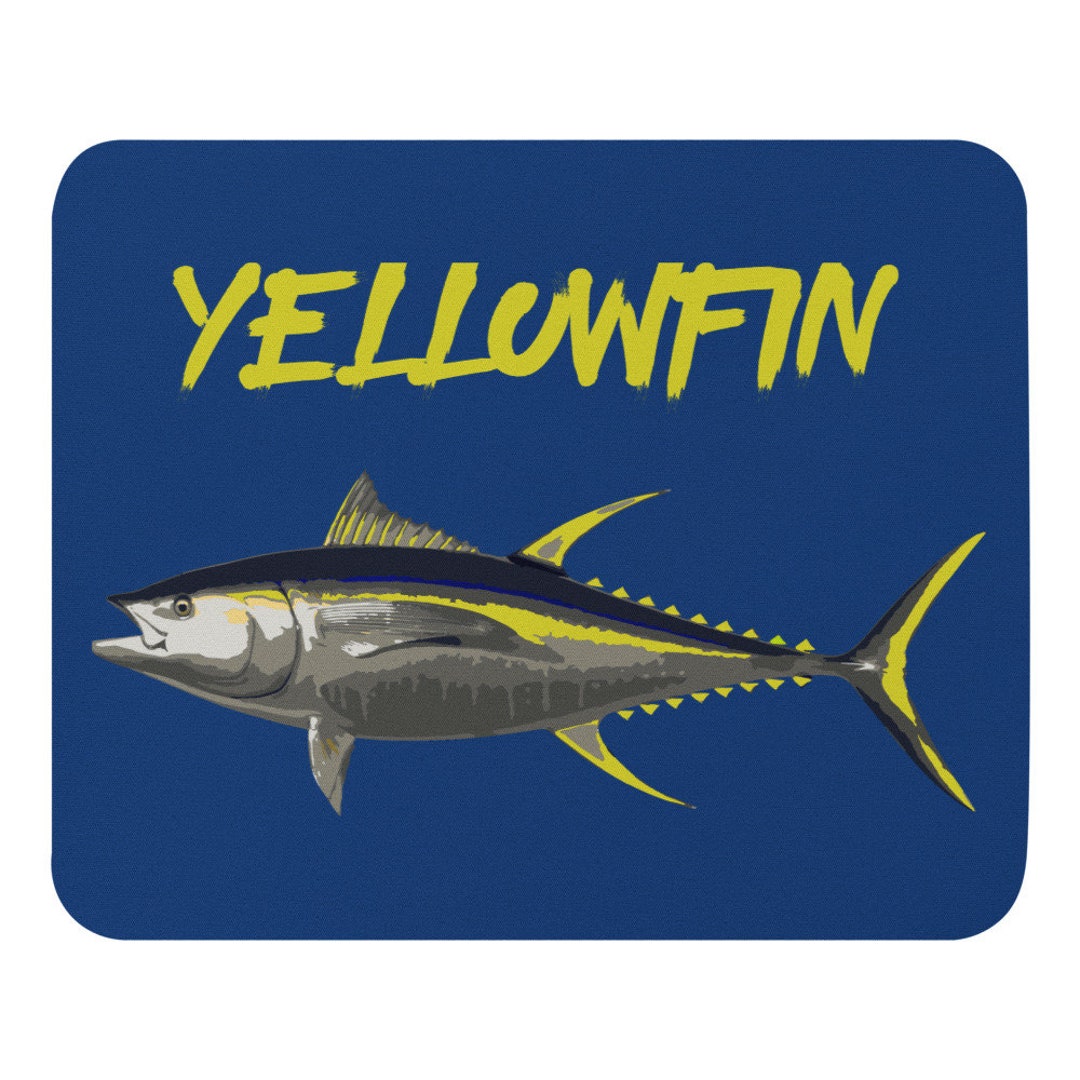 Yellowfin Tuna Fish Big Game Salt Water Fishing Mouse Pad - Etsy