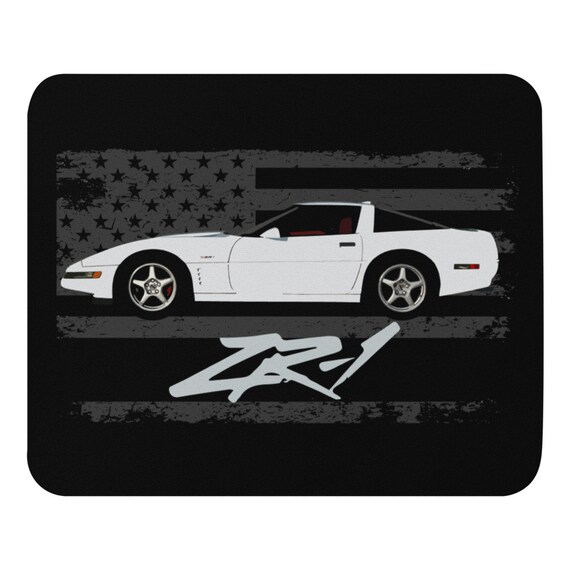 White Corvette C4 ZR1 ZR-1 80s Car Mouse Pad - Etsy