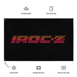 Retro Chevy Camaro IROC-Z Emblem Car Club Garage Office Man Cave Banner ...