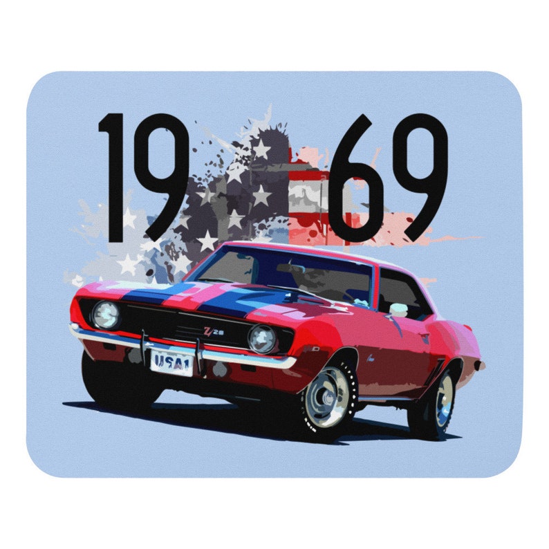 1969 Red Chevy Camaro Z28 Z/28 American Muscle Car Mouse Pad - Etsy