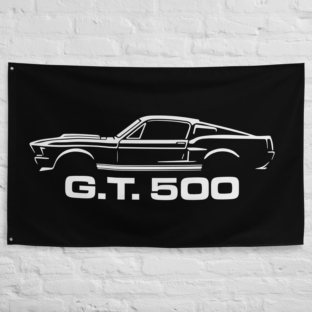 1968 GT500 American Classic Muscle Car Automotive Art for Garage Office ...