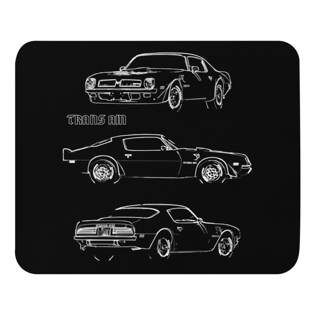 1974 Trans Am Firebird Muscle Car Sketch Art Mouse Pad - Etsy