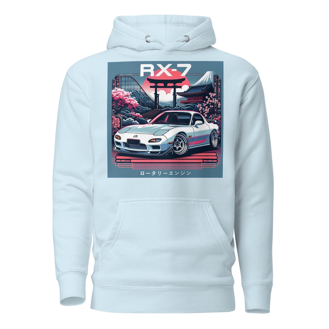 Japan Aesthetic RX7 Hoodie for JDM Lovers Japanese Car Culture RX-7 ...