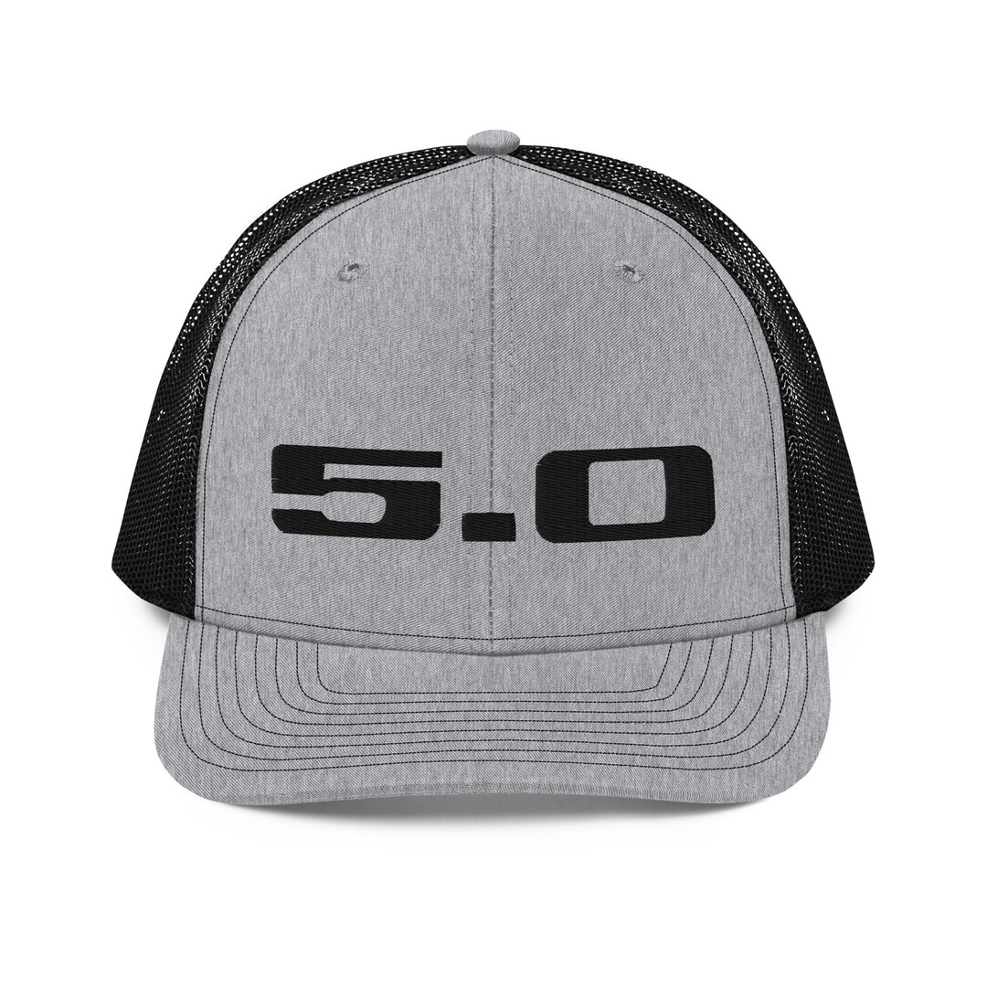 Mustang 5 0 Hat Five Point O Logo Emblem Trucker Cap Embroidered Mesh ...