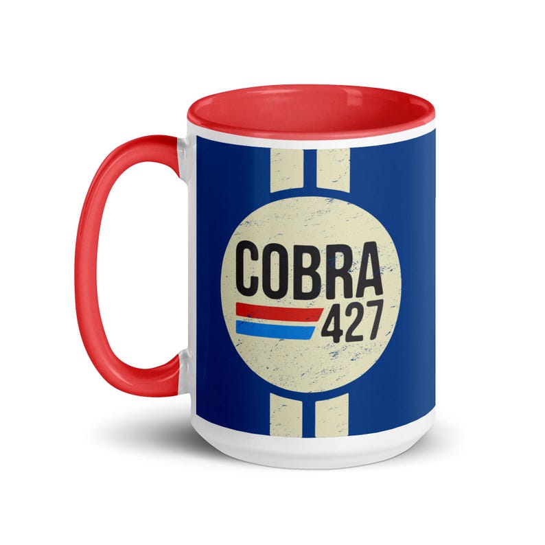 Shelby Cobra 427 Muscle Car Retro Logo Mug With Color Inside - 15 Oz ...
