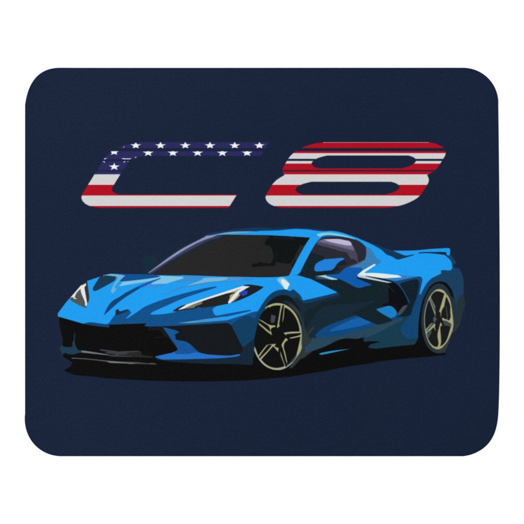 2021 2022 Rapid Blue Corvette C8 Patriotic Mouse Pad - Etsy