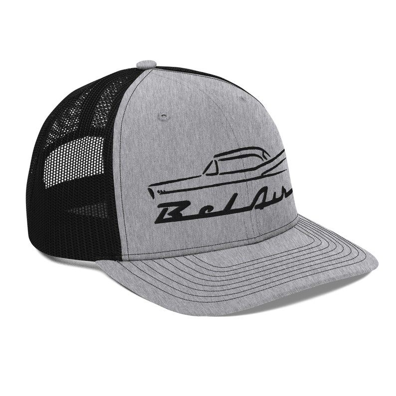 1957 Chevy Bel Air Embroidered Trucker Cap: Classic Car Collector Gift ...