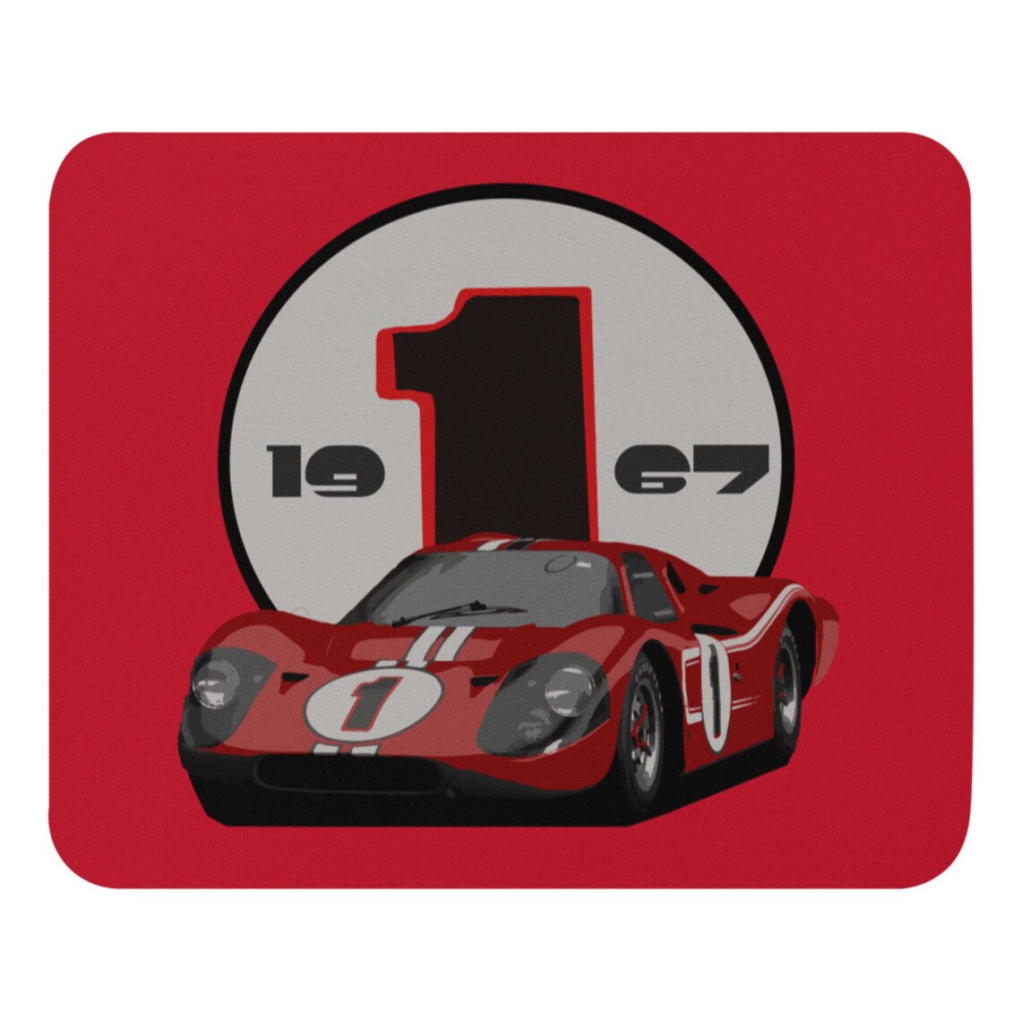 1967 Ford GT40 Mark IV Race Car Motorsports Racing Custom Art Mouse Pad ...