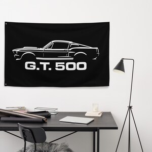 1968 GT500 American Classic Muscle Car Automotive Art for Garage Office ...
