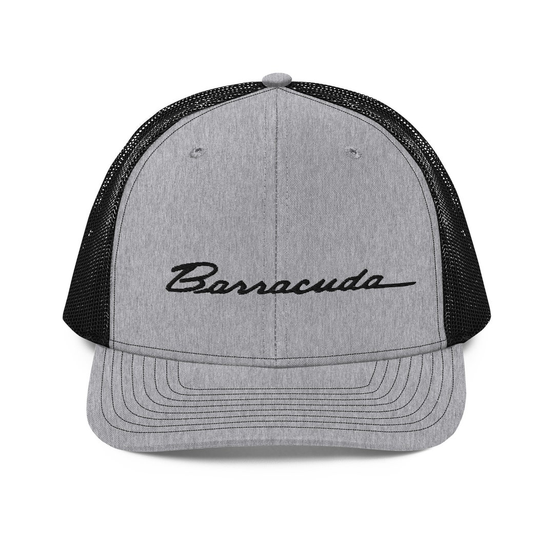 1970s Barracuda Emblem Script Muscle Car Cuda Trucker Cap Embroidered ...