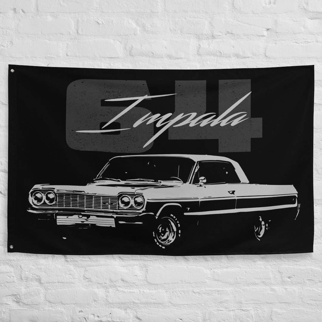 1964 Chevy Impala Banner: American Classic Car Garage Decor (34.5" X 56 ...