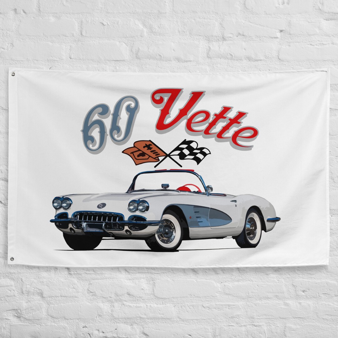1960 Corvette Convertible C1 American Classic Car Garage Office Man ...