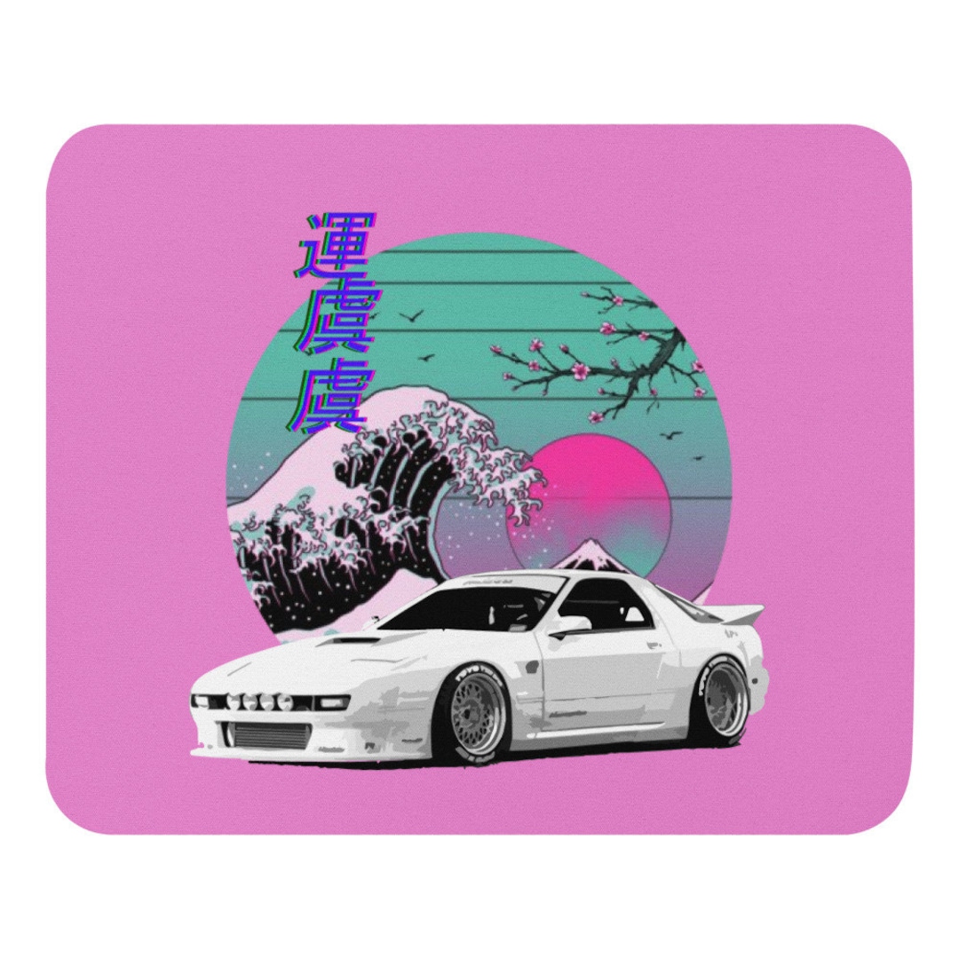 RX7 Vaporwave 80s 90s JDM Tuning Car Drift Racing Alfombrilla de ratón ...