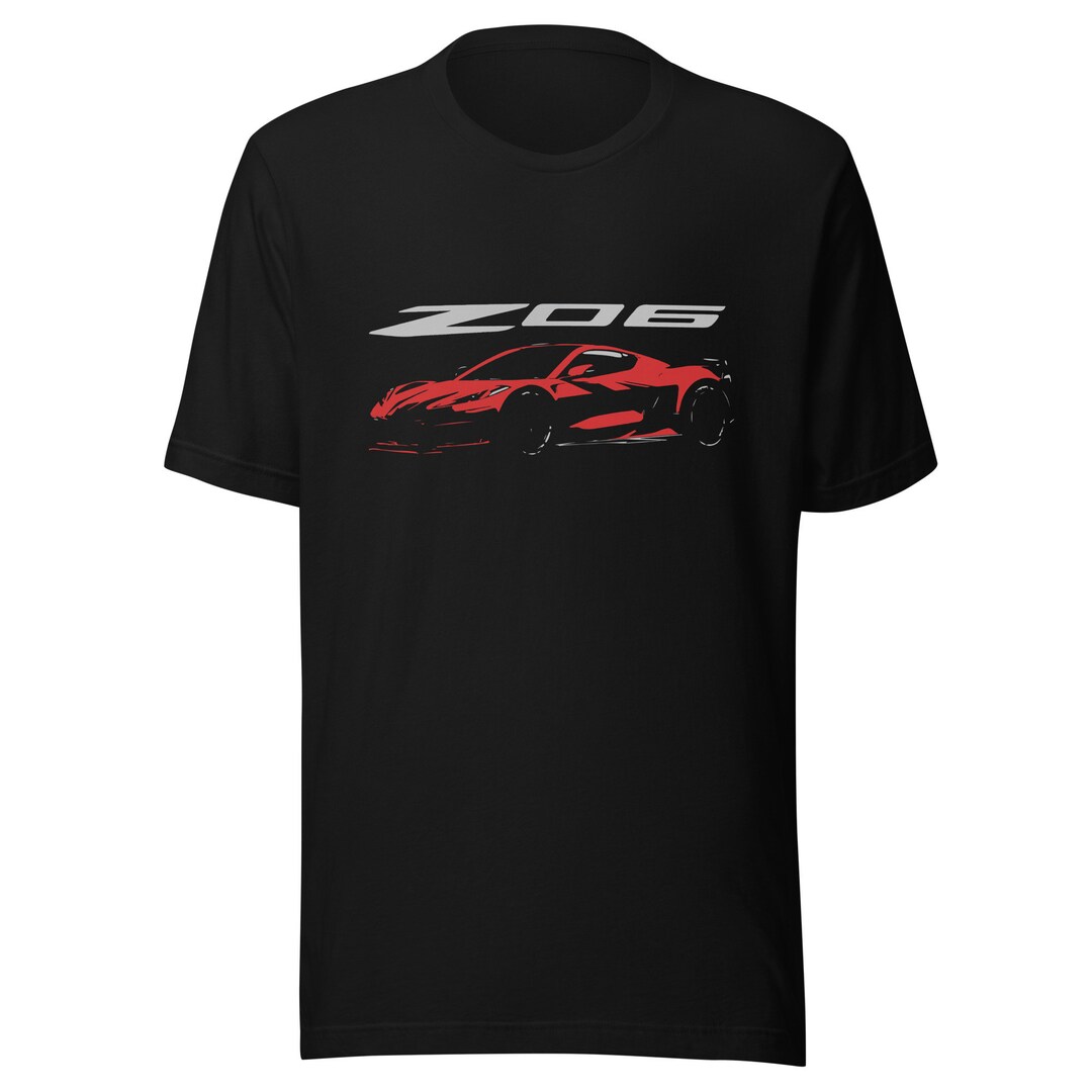 2023 Corvette C8 Z06 Torch Red, Custom Silhouette Design, Unisex T ...