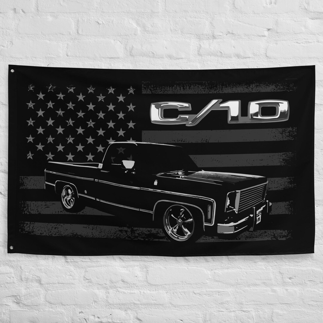 1978 Chevy C10 Pickup Truck Garage Office Man Cave Banner Flag 34.5" X ...