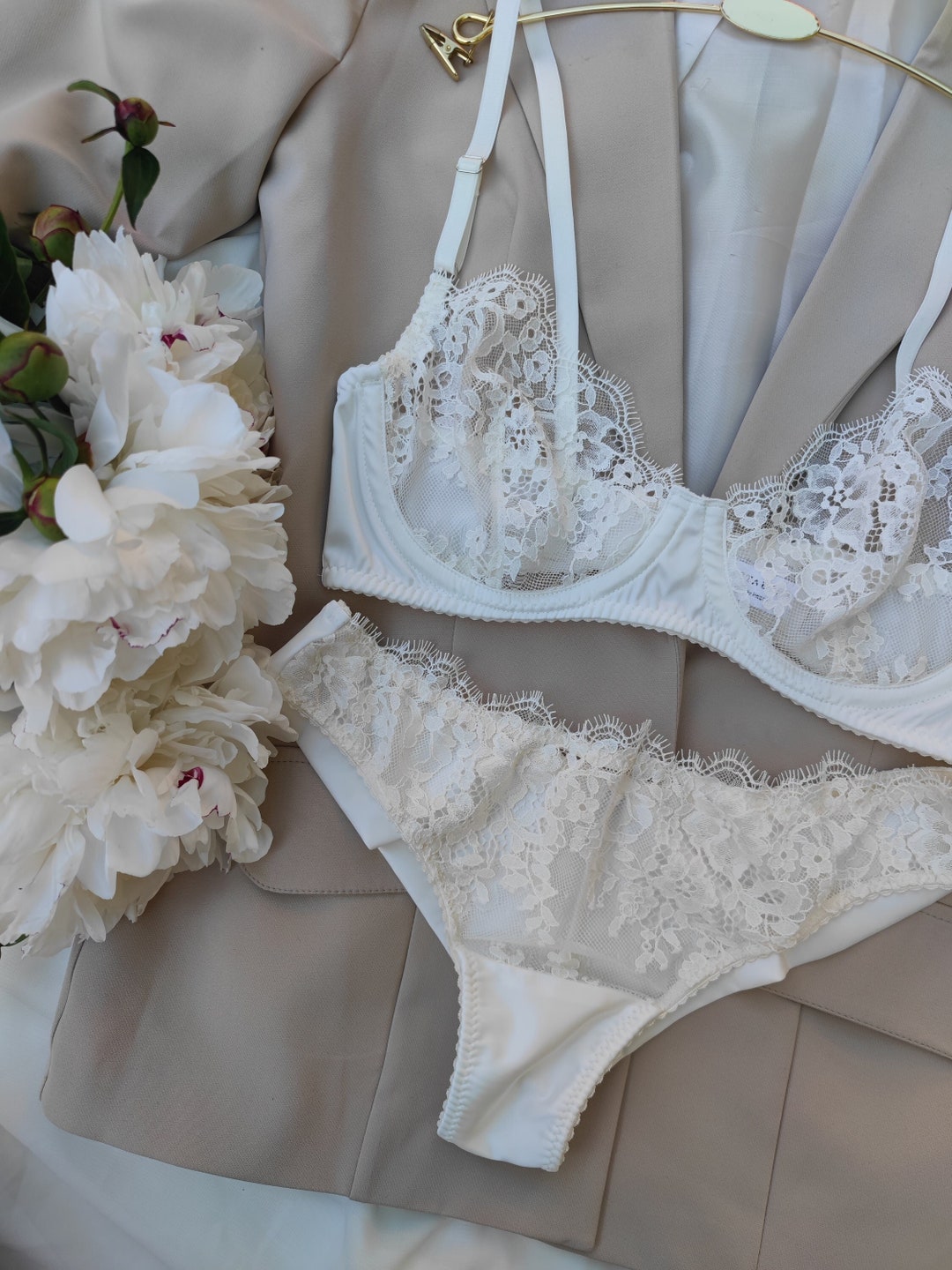 Bridal Lingerie Set, Bridal Lingerie, Honeymoon Lingerie, Satin Lingerie, Wedding Lingerie - Etsy