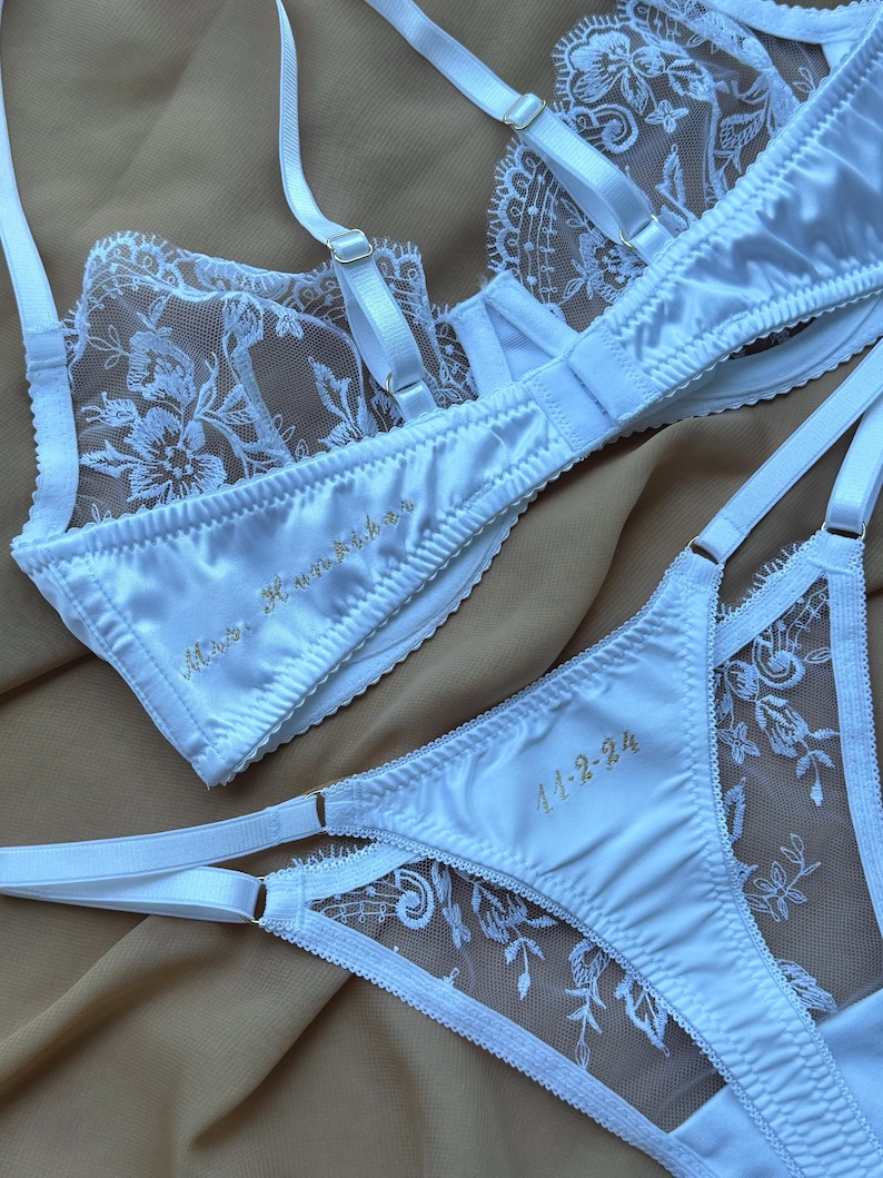 Personalized Embroidery, Wedding Lingerie, Honeymoon Lingerie, Bridal ...