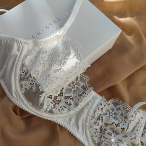 Bridal Lingerie Set, White Balconette, Bridal Lingerie, Lingerie for ...