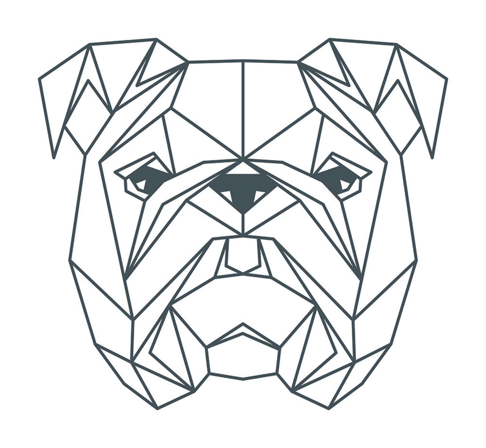 Dogs Clipart, Dogs SVG/PNG/EPS Designs, 4 Dogs Bundle, Polygonal Dog ...