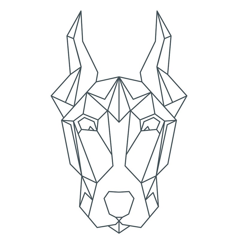 Dogs Clipart, Dogs SVG/PNG/EPS Designs, 4 Dogs Bundle, Polygonal Dog ...