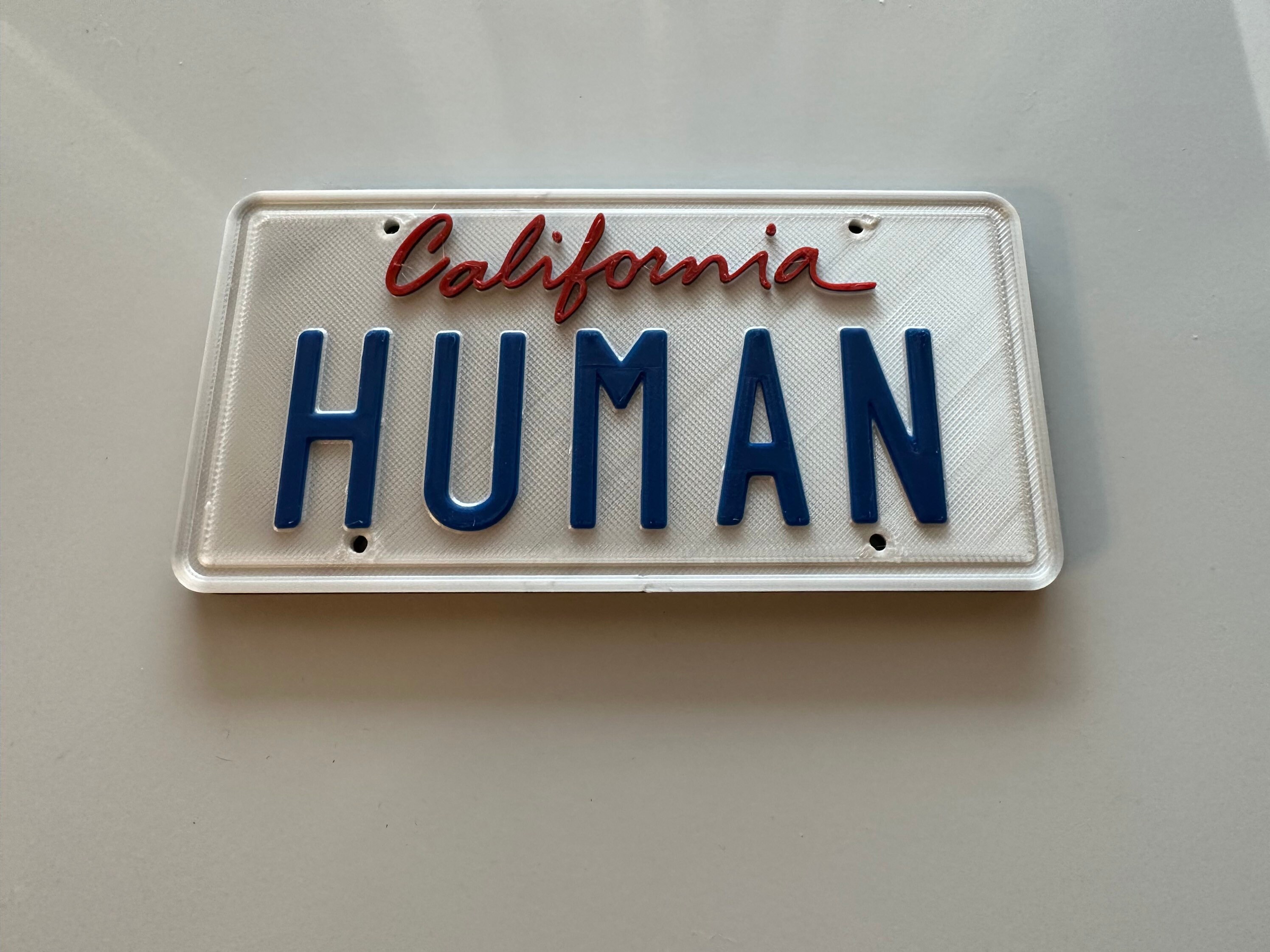 Daft Punk Electroma HUMAN California License Plate Replica 3D Printed ...