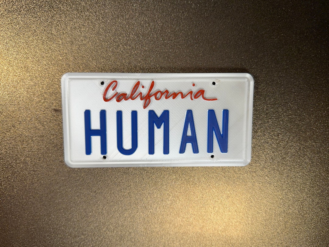 Daft Punk Electroma HUMAN California License Plate Replica 3D Printed ...