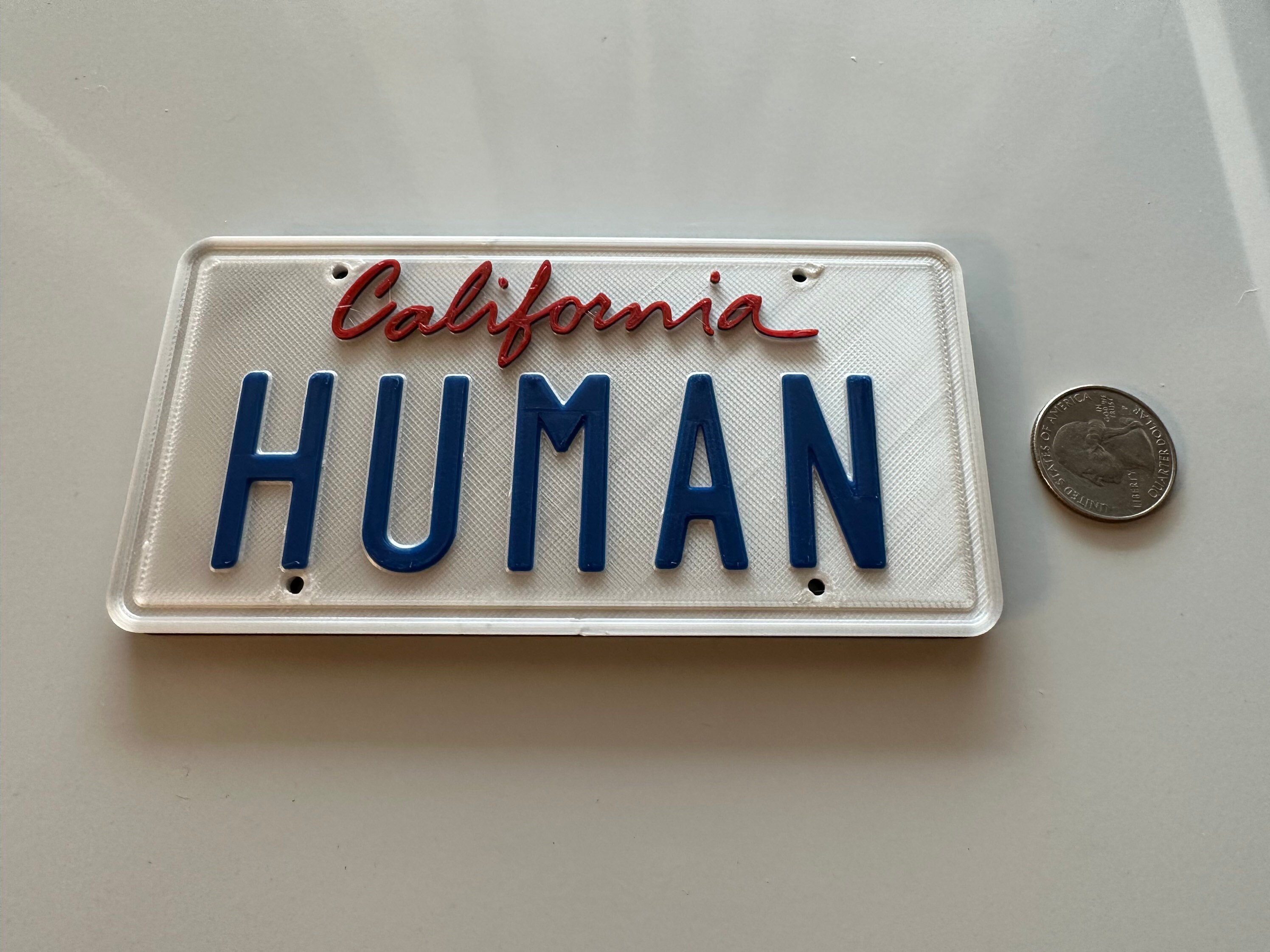 Daft Punk Electroma HUMAN California License Plate Replica 3D Printed ...