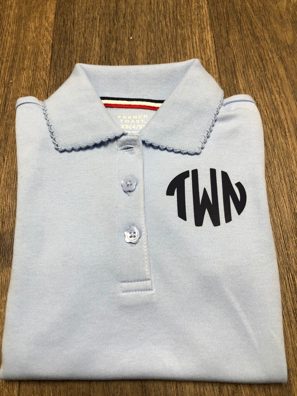 School Uniform Polo Style Shirt, Monogram Polo Style Shirt, Uniform ...