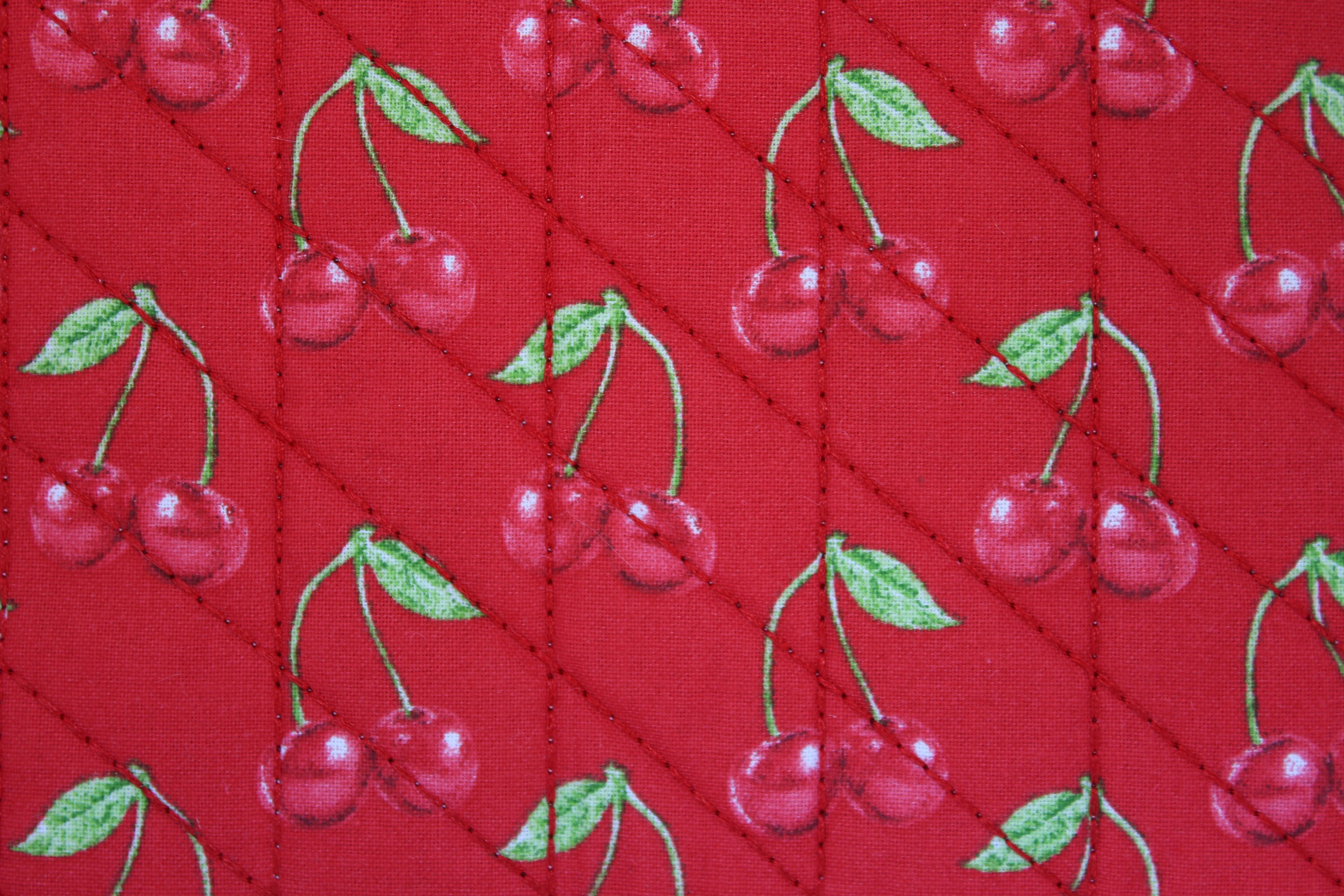 Cherry Cherry Print Pouch Quilted Cherry Pouch Quilted - Etsy UK