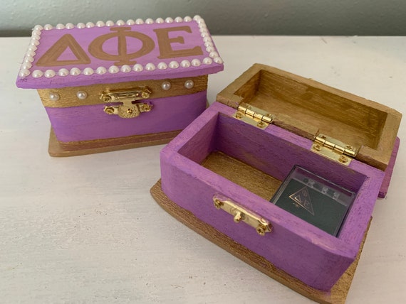Custom Handmade Sorority Pin Boxes | Etsy