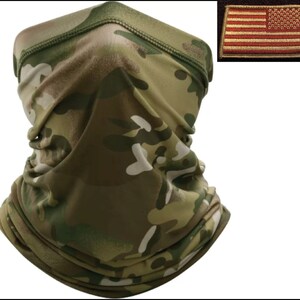 OCP Neck Gaiter and Flag Patch Combo//ocp Multicam Face Covering ...