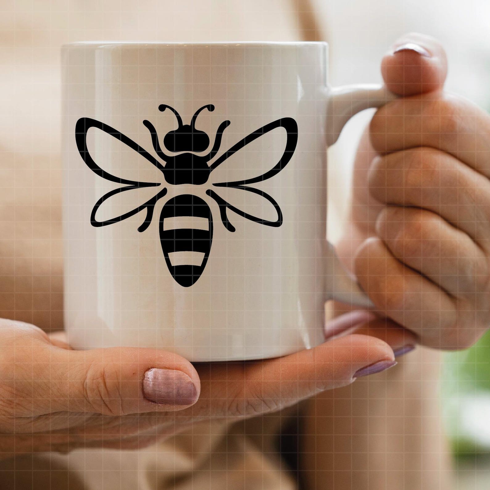 143 - Little Bee SVG, EPS, PNG - Little Bee Clipart Vector. Bee Outline ...