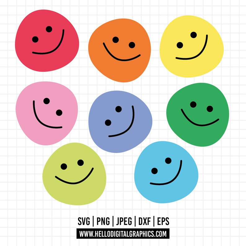 943 - Happy Faces Pack Bundle SVG, EPS, PNG - Happy Faces Emojis ...