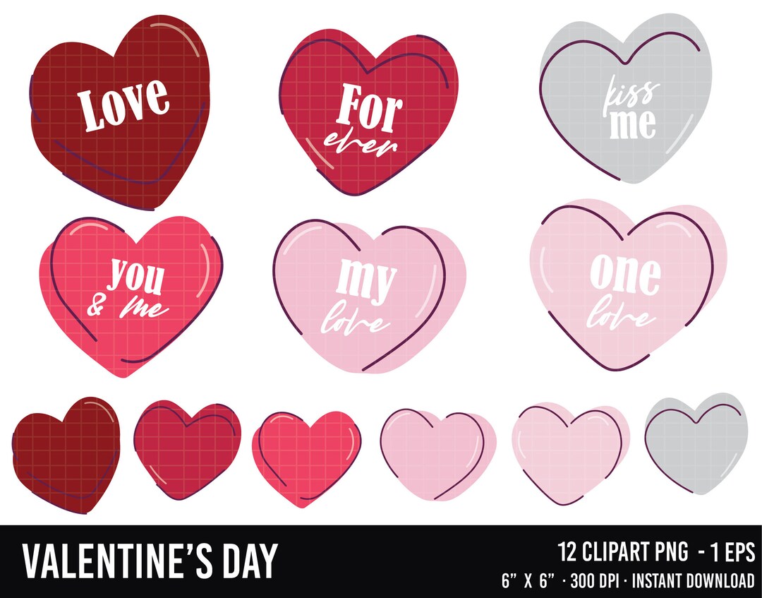 Cod244-heart Collection Cliparts/valentine's Day Cliparts - Etsy