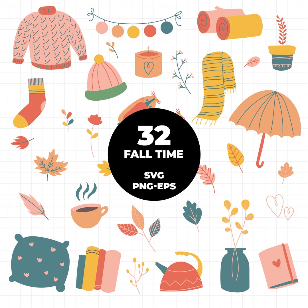 1146 - Autumn Clipart, Fall Clipart, Leaves Clipart, Plants Eps, Paper ...