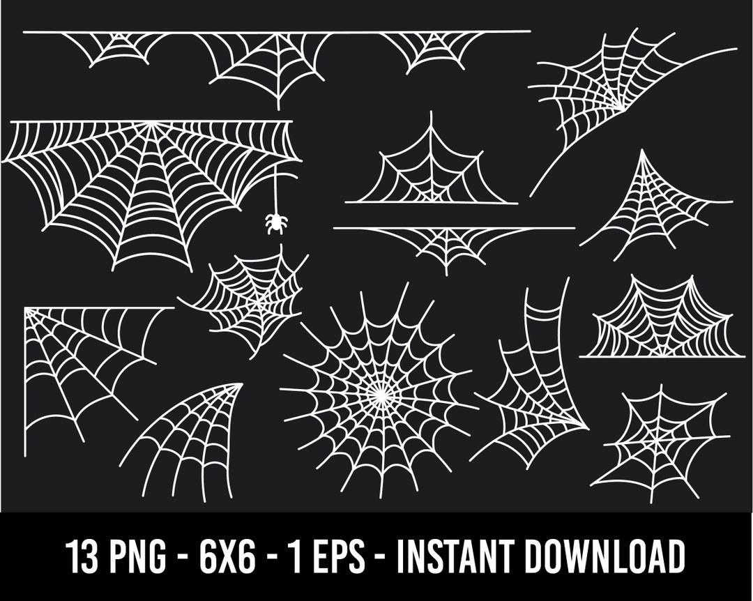 Cod237-spider Web Clip Art/halloween Clipart/spider Clipart /halloween ...