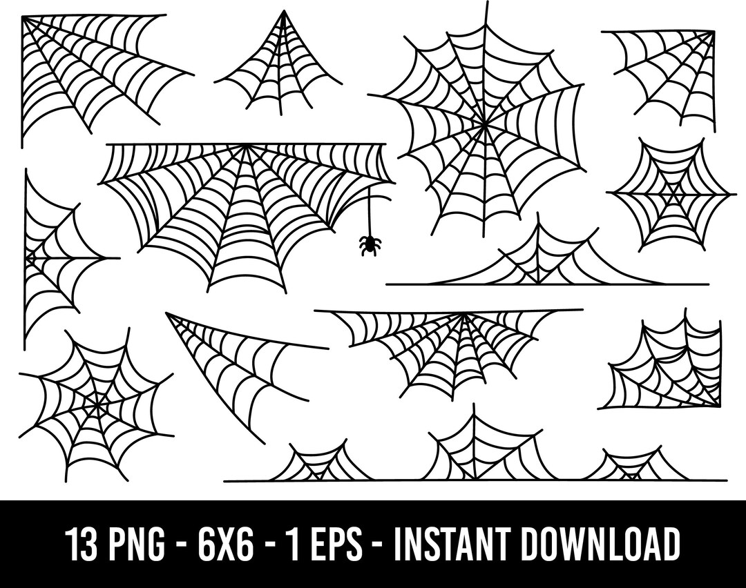 Cod234-spider Web Clip Art/halloween Clipart/spider Clipart /halloween ...