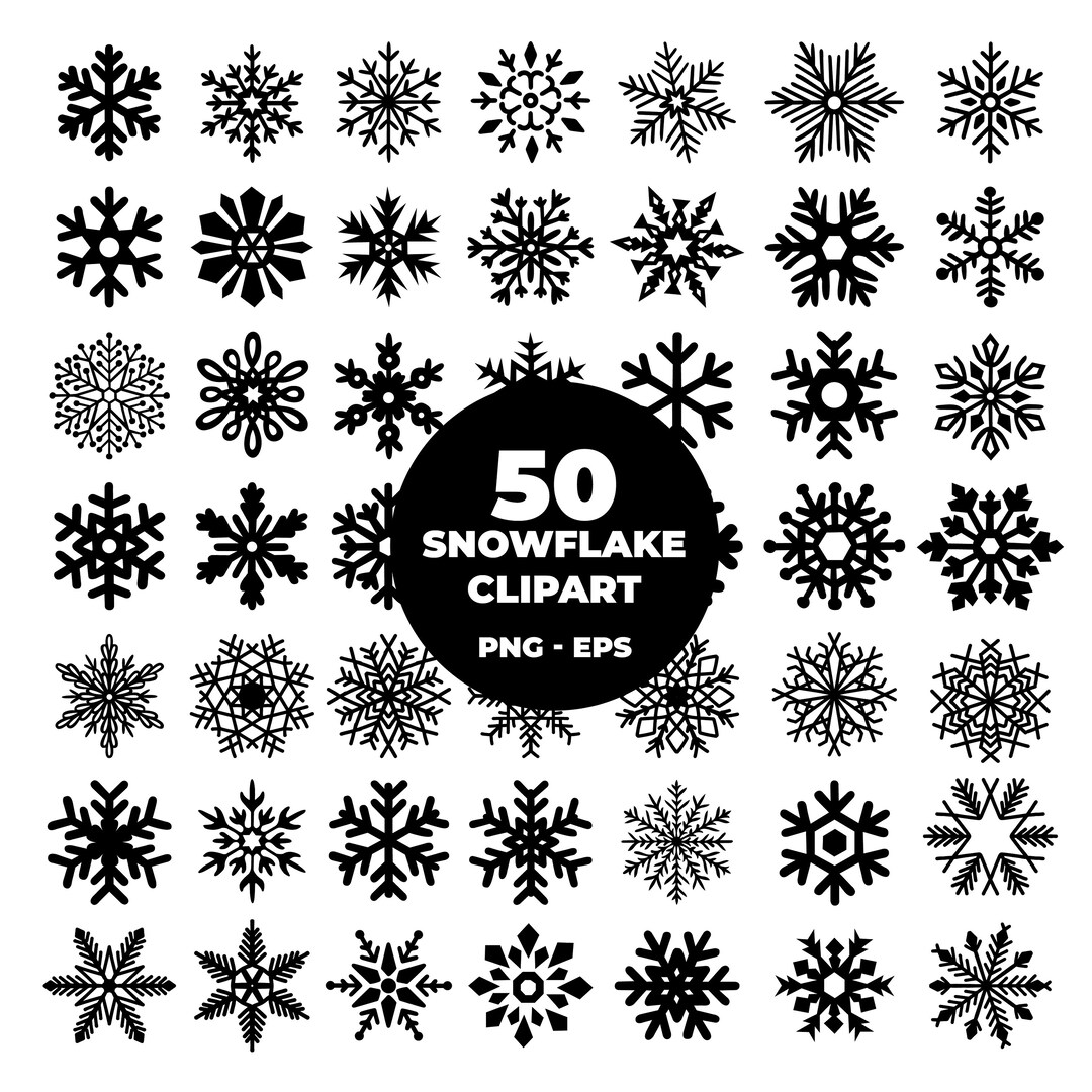 849 - Snowflake Pack Bundle Clipart (EPS and PNG Format). Snowflake ...