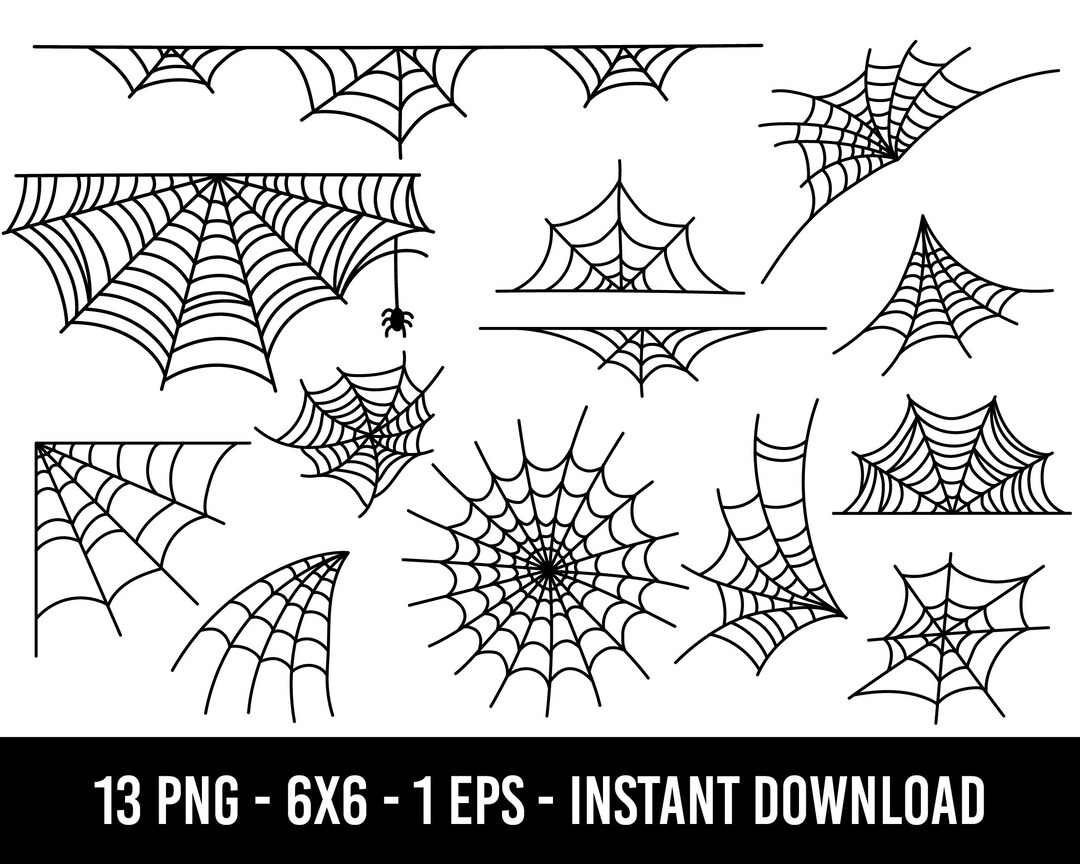 Cod236-spider Web Clip Art/halloween Clipart/spider Clipart /halloween ...