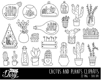Cod102-cactus Cliparts /succulent Clipart Set/house Plants | Etsy