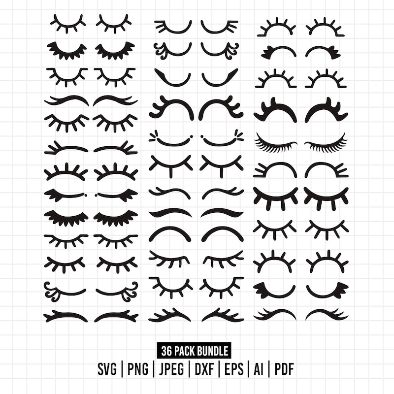 Eyelashes Svg - Etsy