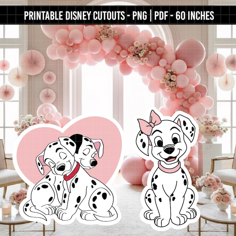 101 Dalmatians Cutouts - Etsy