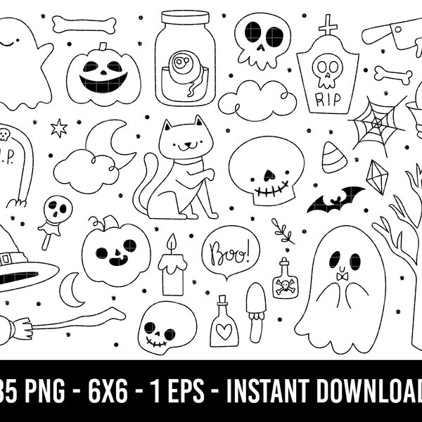 Halloween Clipart - Etsy