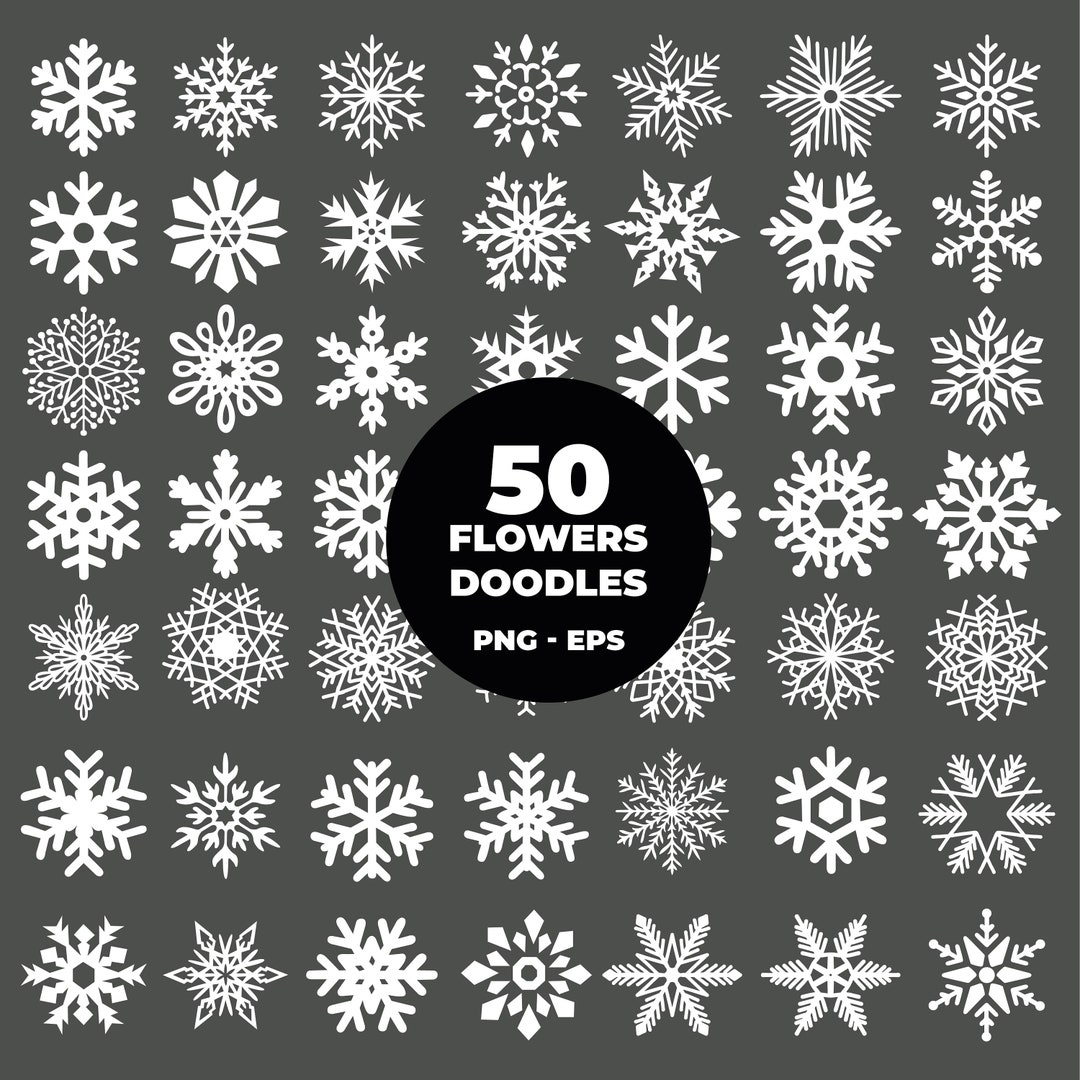 850 - Snowflake Pack Bundle Clipart (EPS and PNG Format). Snowflake ...