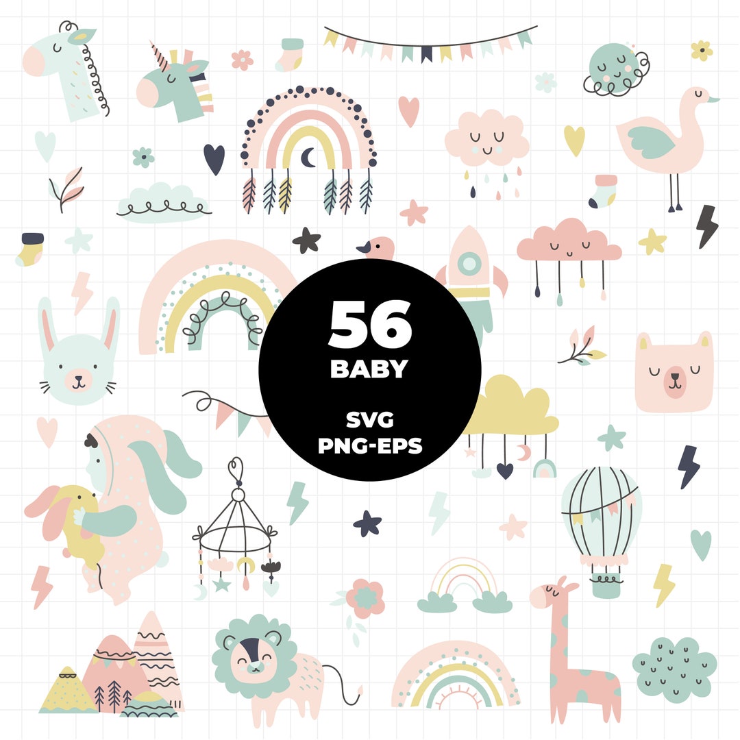 1141 - Baby Svg, Baby Doodle Svg, Baby Png, Baby Clipart, Unicorn Baby ...