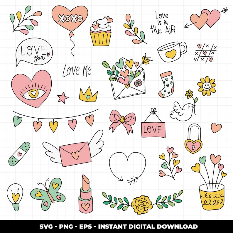 883 - True Love, Valentine's Day SVG, EPS, PNG - True Love, Valentine's ...